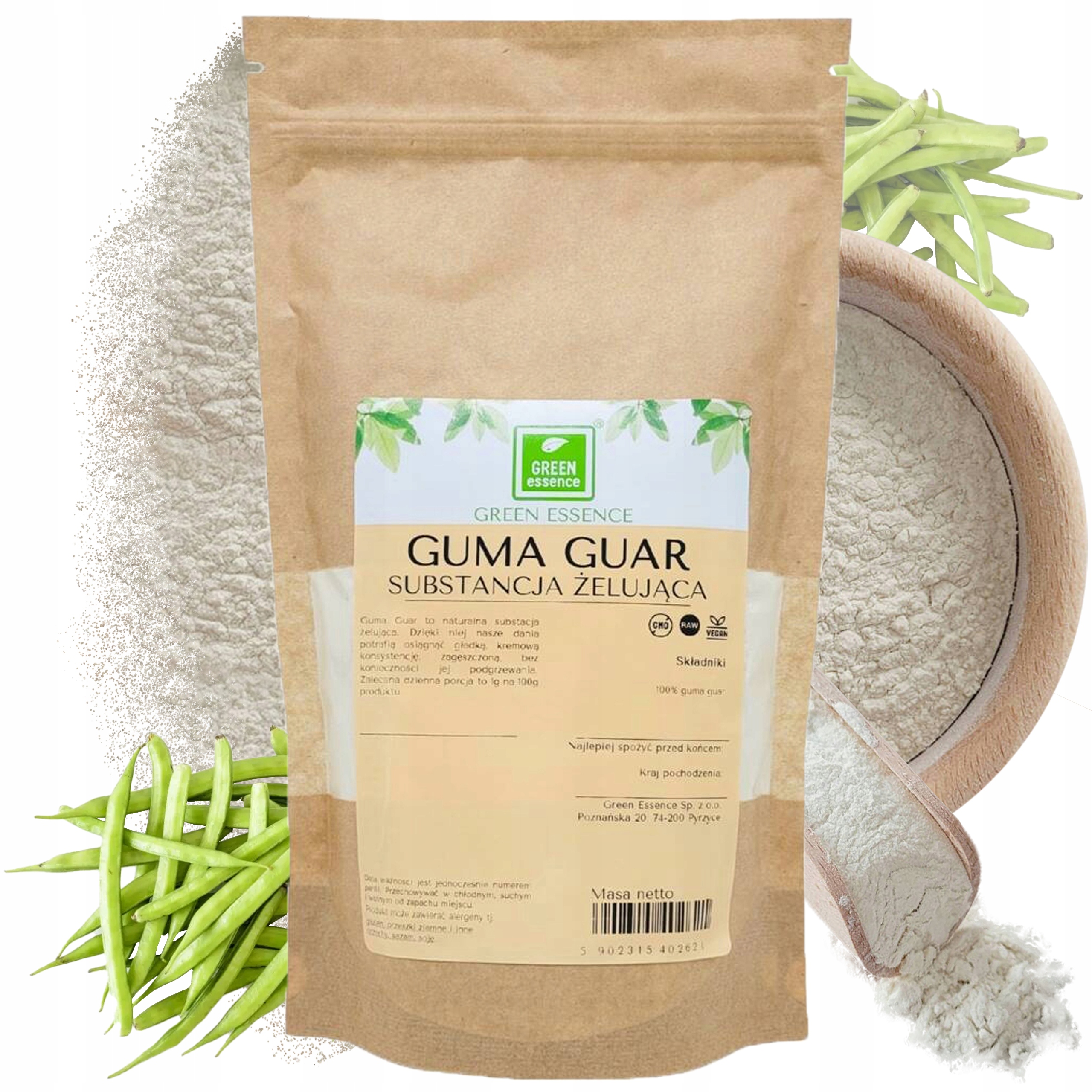 GUMA GUAR mocna 500g zagęstnik spożywczy naturalna substancja żelująca ...