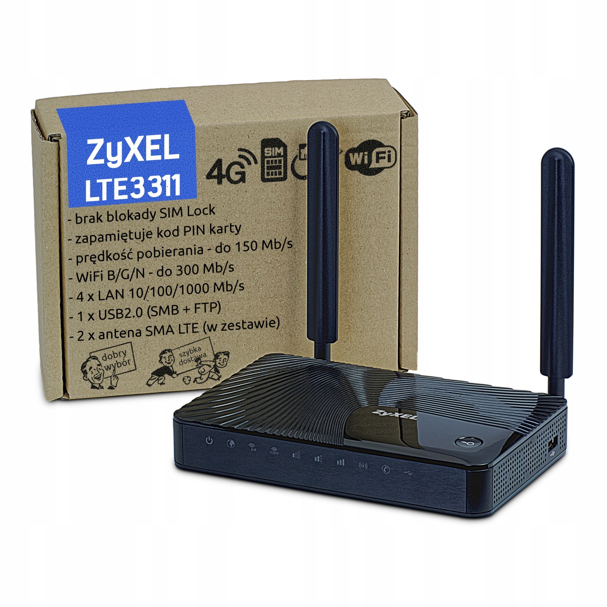 Router Zyxel LTE3311-Q222 4G LTE 802.11n Access Point 2,4 GHz - Sklep ...