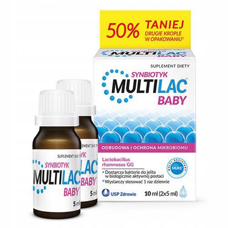 Multilac Baby Synbiotyk Probiotyk Dla Dzieci 2x5ml (5903031282627 ...