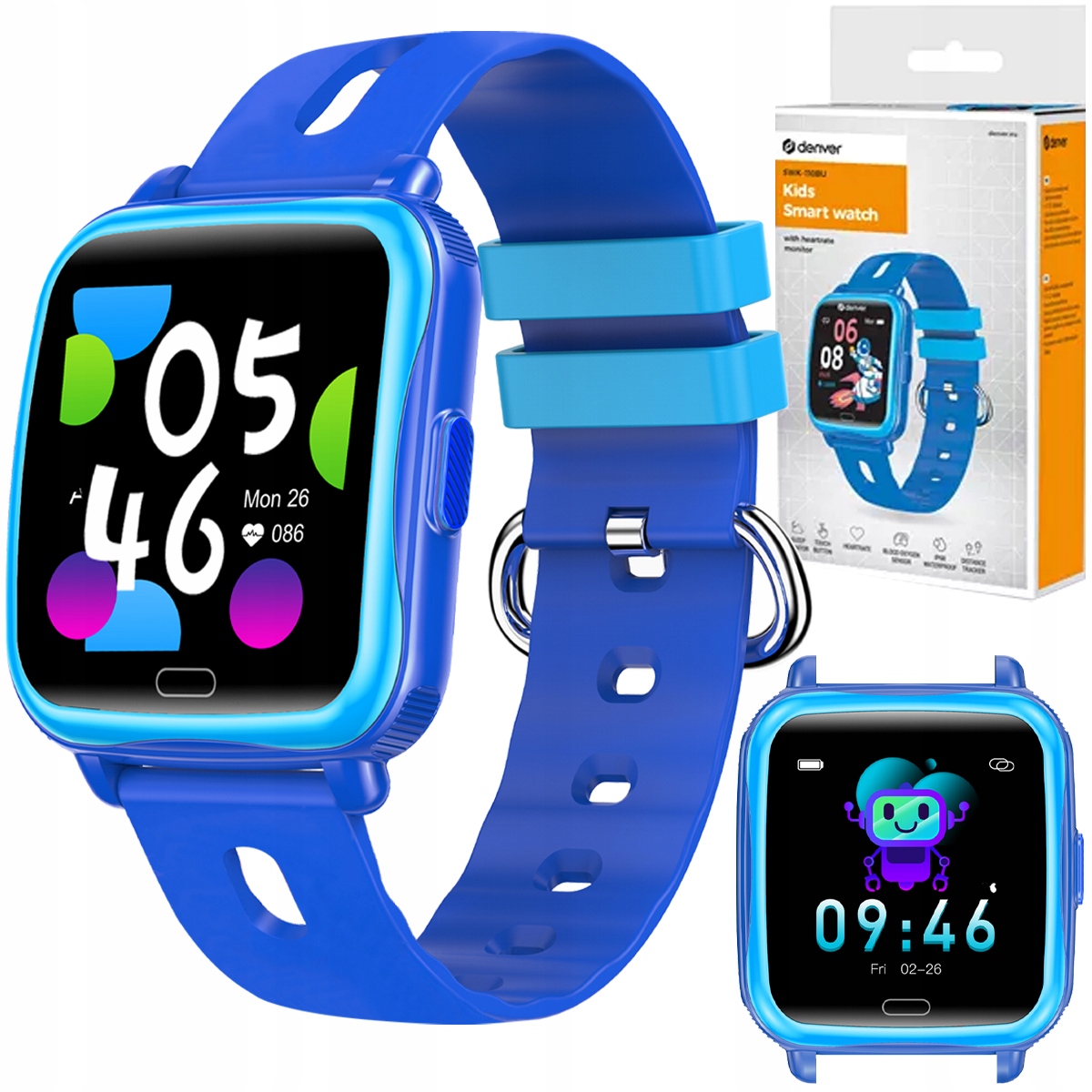 DENVER SMARTWATCH DLA DZIECI SMS KROKI Niebieski - Sklep, Opinie, Cena ...