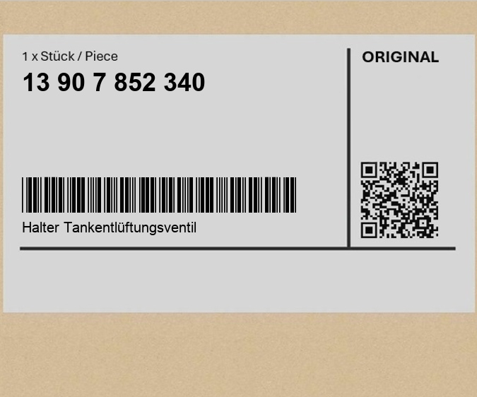 Držák ventilu odvětrávání palivové nádrže BMW 5 F90 M5 LCI G90 M5 X6 M ...