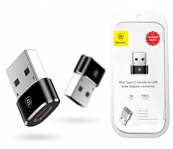 Adapter Baseus USB-C-USB czarny - Sklep, Opinie, Cena w Allegro