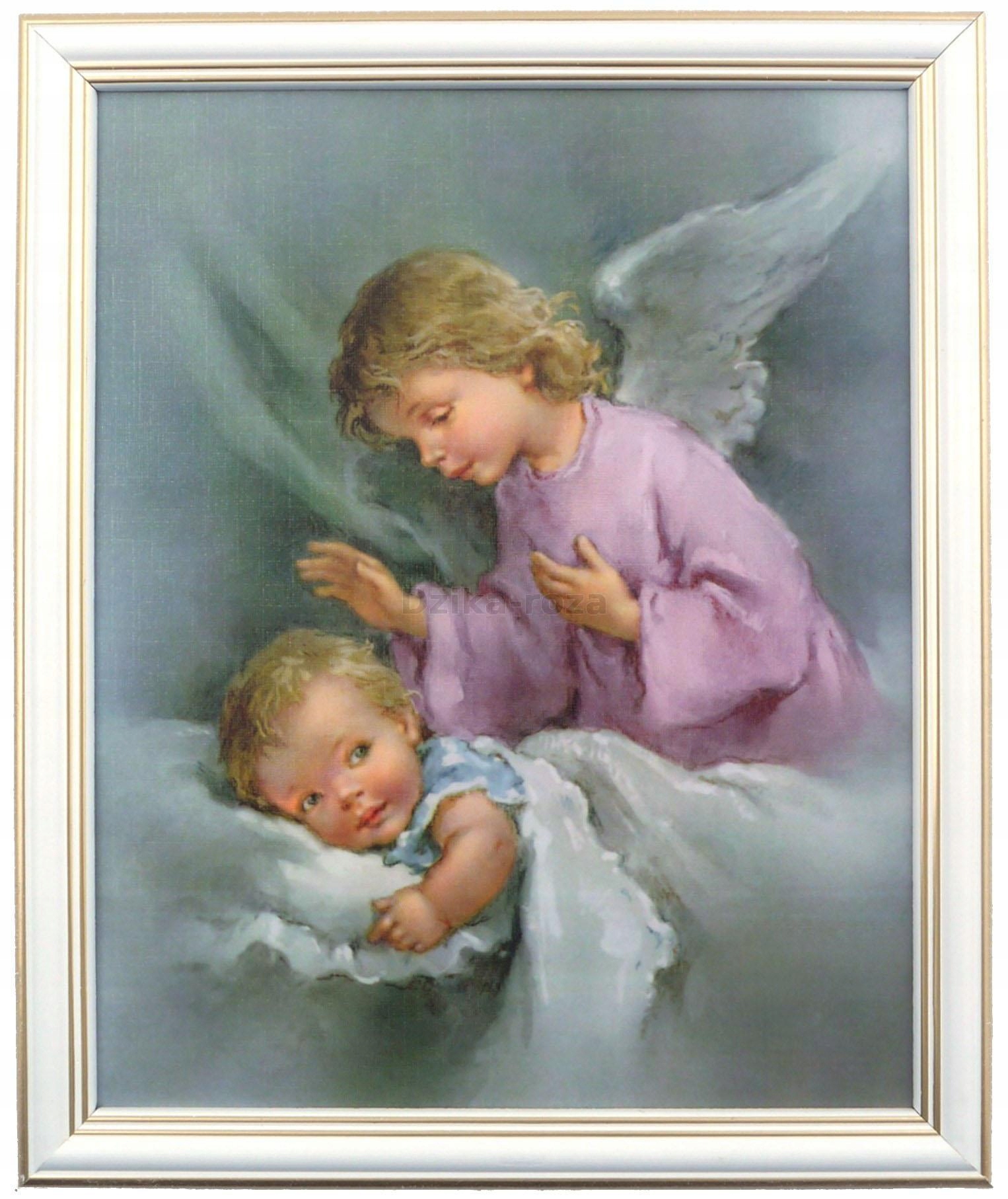 OBRAZ DLA DZIECI ANIOŁ STRóŻ 12820401453 - Allegro.pl