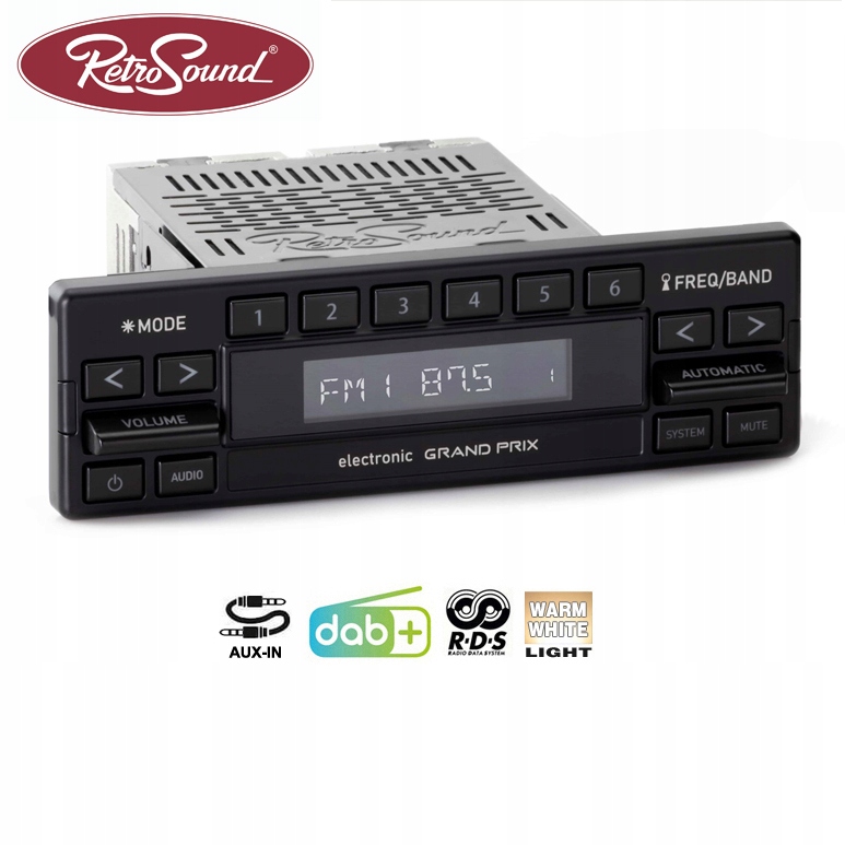 Radio samochodowe RetroSound Motor 1A 1-DIN • Cena, Opinie - Allegro