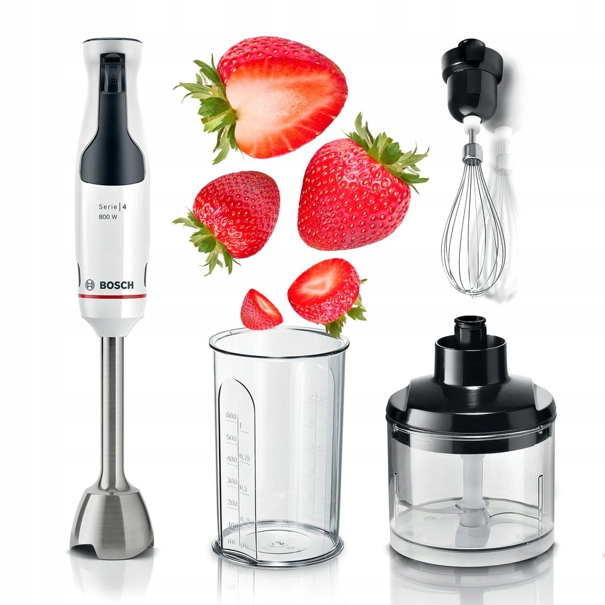 Blender ręczny Bosch MSM4W421 ErgoMaster 800 W Rozdrabniacz Pojemnik ...