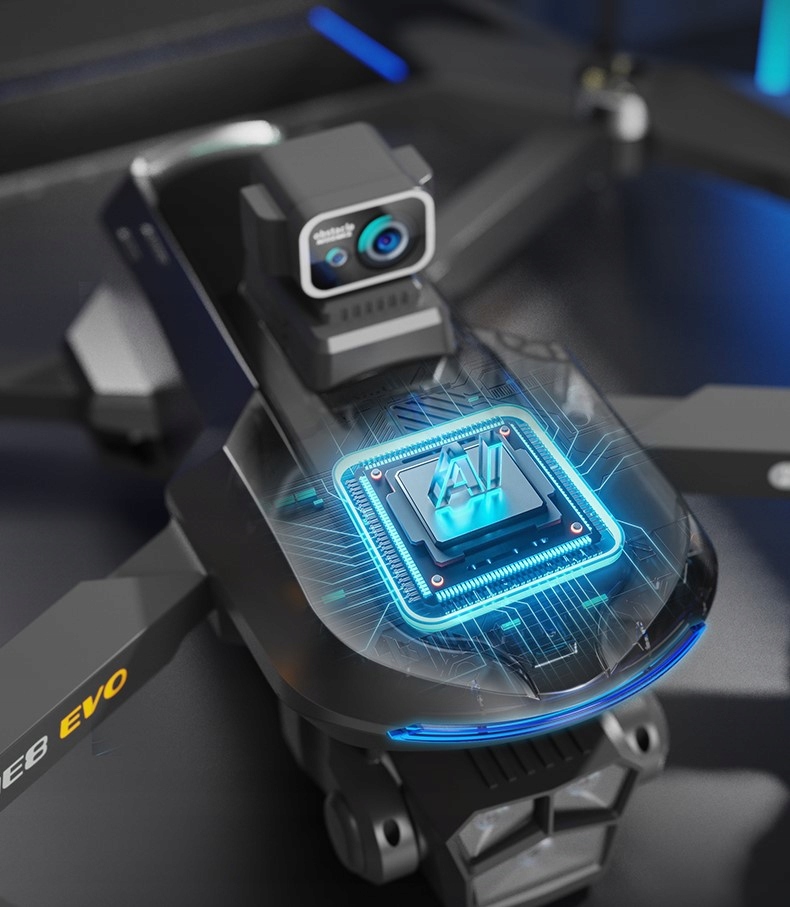 DRON AE8 EVO KAMERY 4K PAD Z EKRANEM GPS EIS OMIJANIE PRZESZKÓD 2xAKUM ...