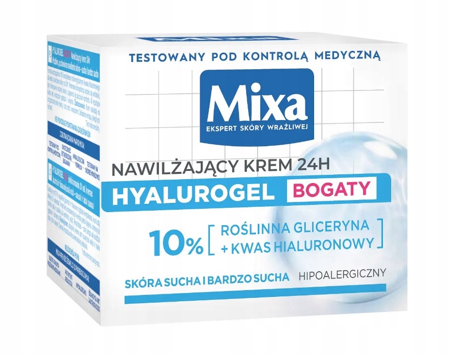 MIXA Hyalurogel BOGATY krem intensywnie nawilżający 50ml (3600550934908 ... MIXA Hyalurogel BOGATY krem intensywnie nawilżający 50ml (3600550934908 ...
