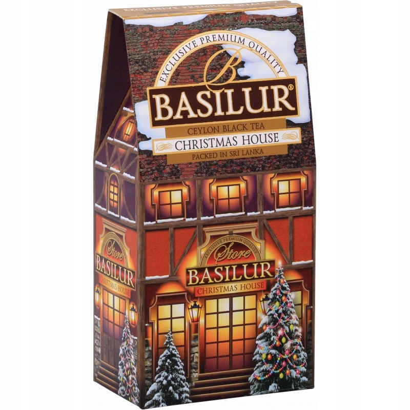 Basilur CHRISTMAS HOUSE 100g czarna herbata liściasta z chabrem ...