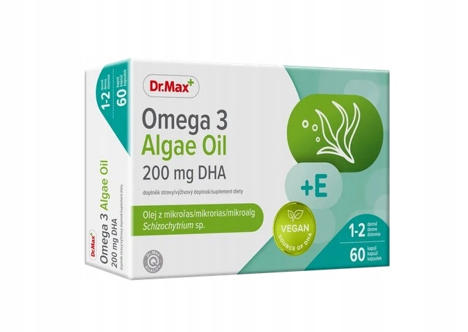 Dr.Max Omega 3 z alg 200mg DHA 60 kapsułek 17053297475 - Allegro.pl