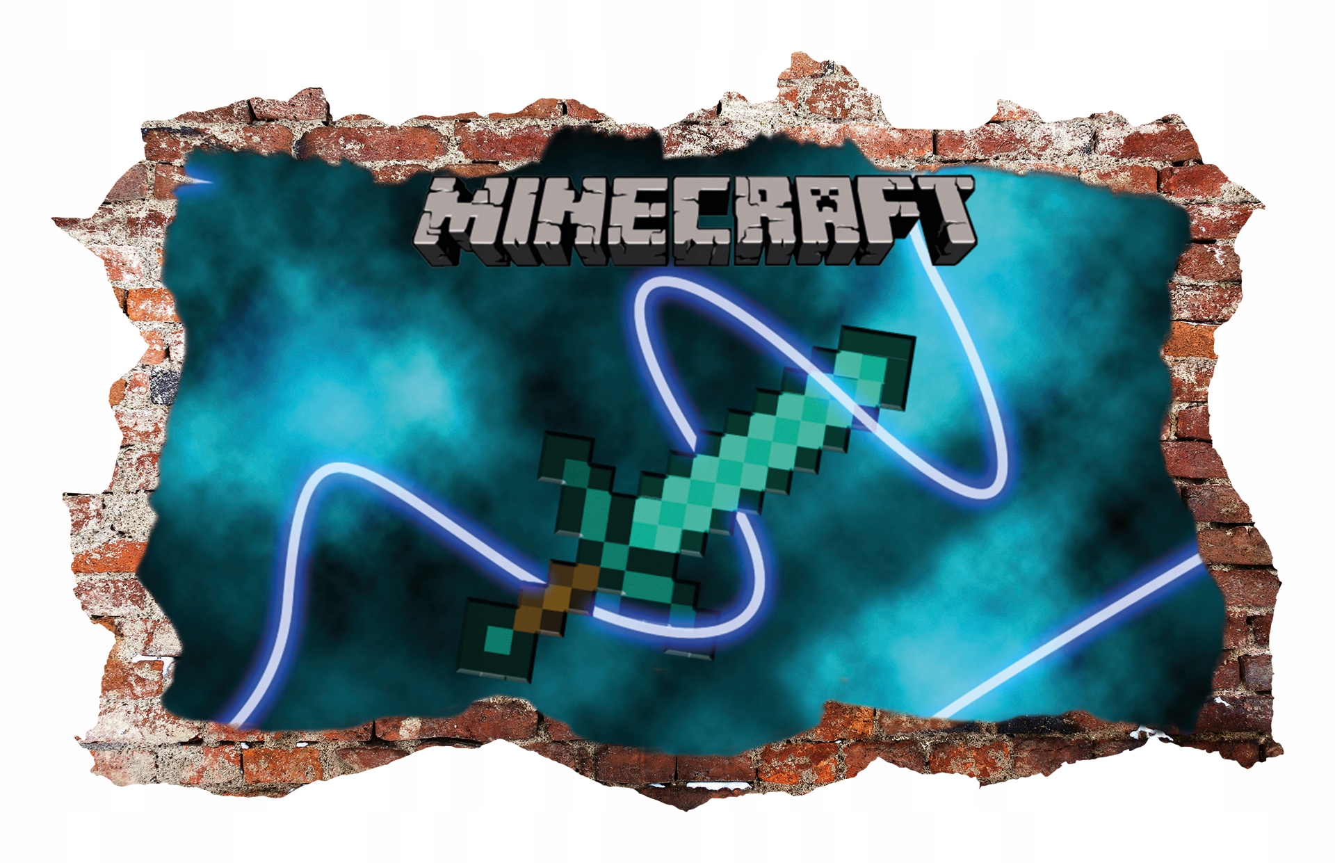 NAKLEJKI NA ŚCIANĘ Gra MINECRAFT Obraz 70x46 #2 (5906249538791) • Cena ...