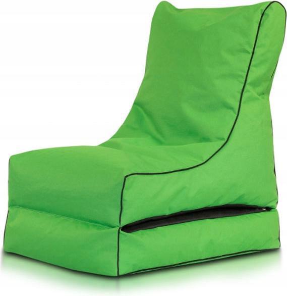 ZIELONA PUFA DO SALONU ROZKŁADANY FOTEL LEŻANKA POLIESTER SAKO Z ...