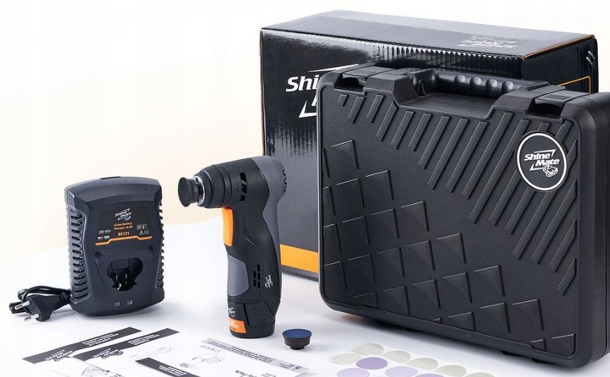 SHINEMATE Szlifierka akumulatorowa oscylacyjna EB200 KIT Skok 3mm ... SHINEMATE Szlifierka akumulatorowa oscylacyjna EB200 KIT Skok 3mm ...