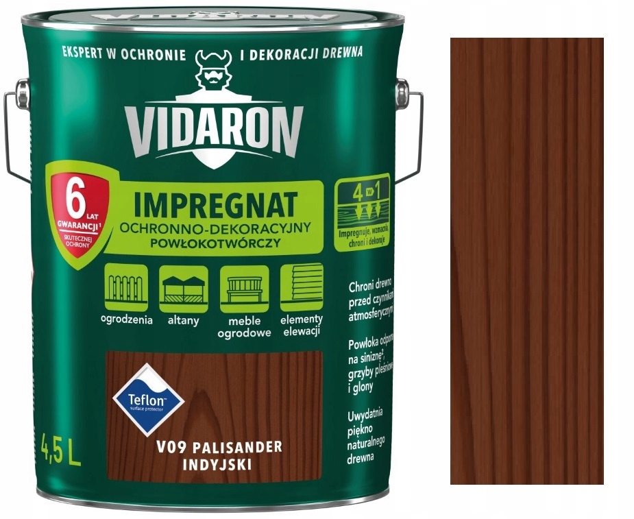 VIDARON IMPREGNAT POWŁOK. V09 PALIS.INDYJSKI 4,5L (5903973142508 ...