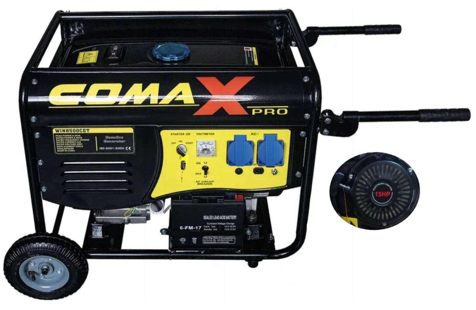 Agregat prądotwórczy przenośny jednofazowy COMAX-PRO 6500 W benzyna ...