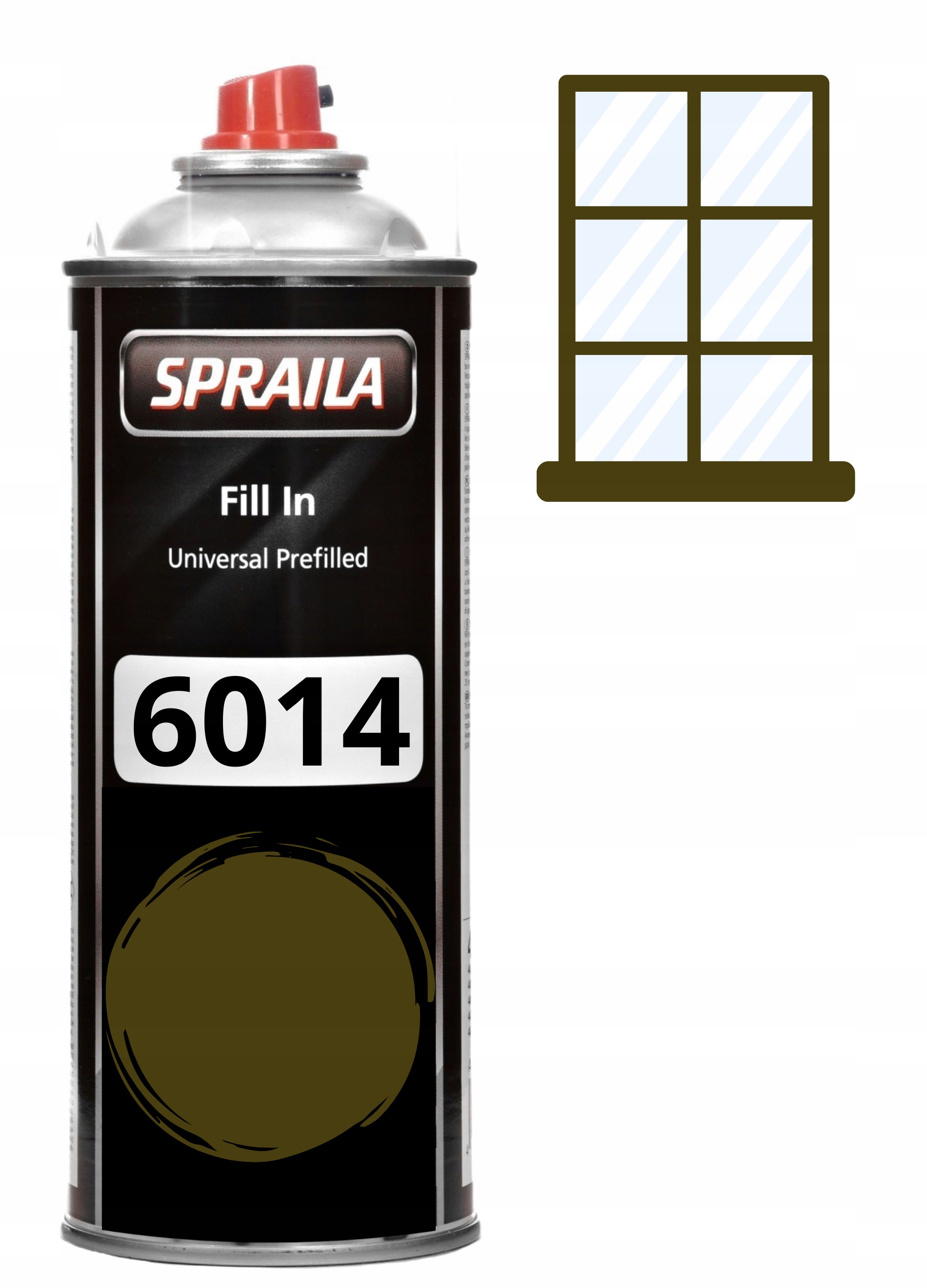 RAL 6014 MAT OKNA DRZWI I PARAPETY PCV ABS FARBA LAKIER SPRAY 400ML ...