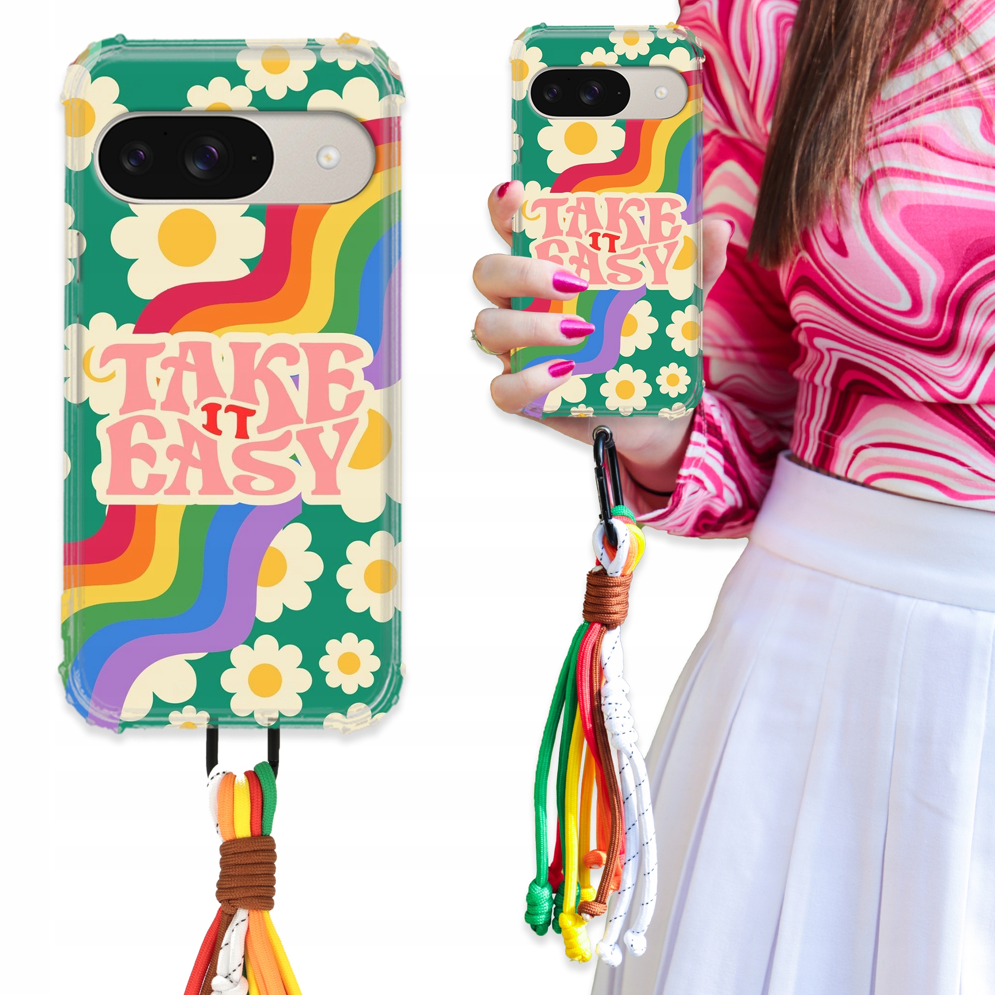 Tok GOOGLE PIXEL 9 Anti-Shock + Kulcstartó |Páncél| Szivárvány| Lány za 4615.00HUF-ért - Allegro