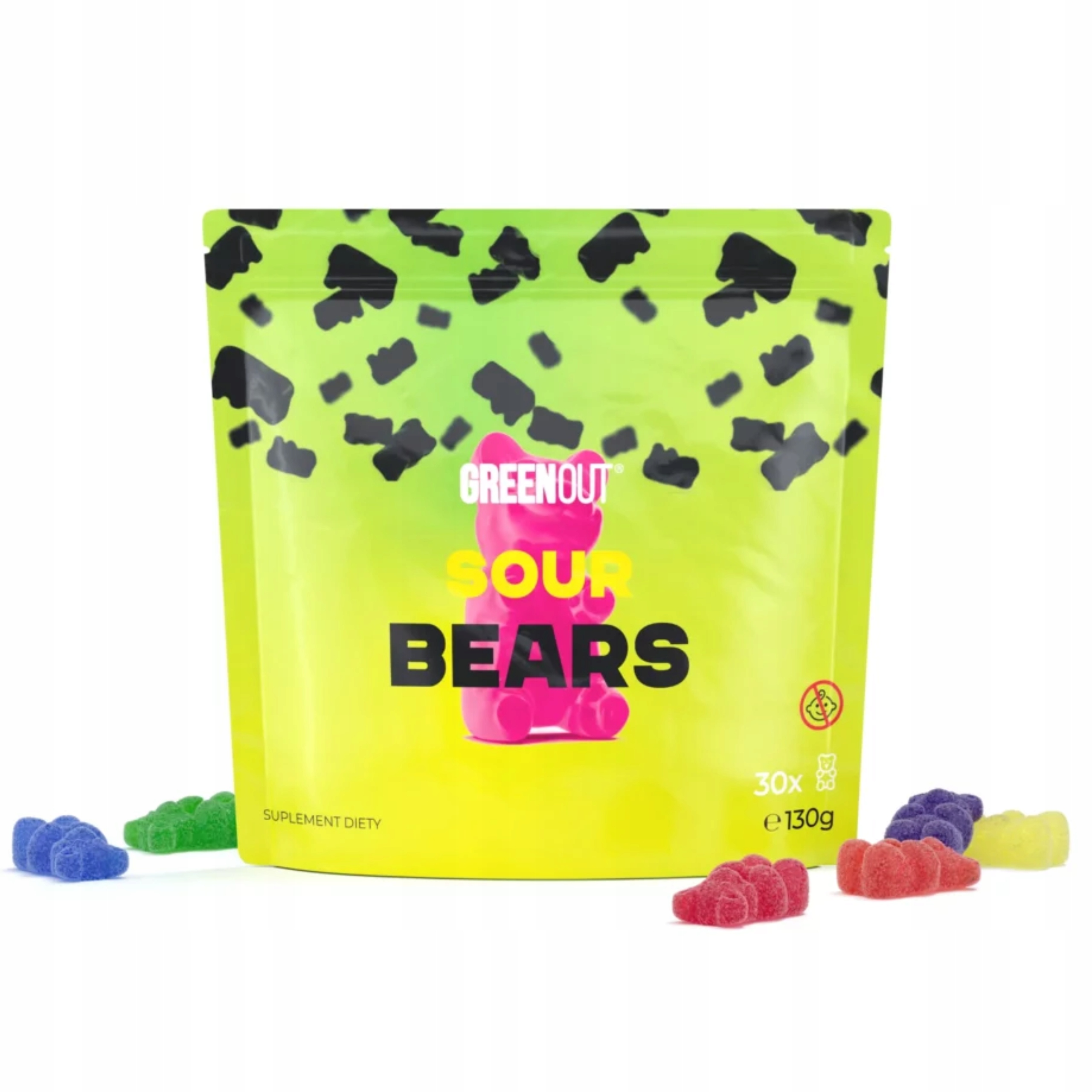 Green Out Sour Bears Żelki CBD kwaśne 250mg 26szt. (5905481991258 ...