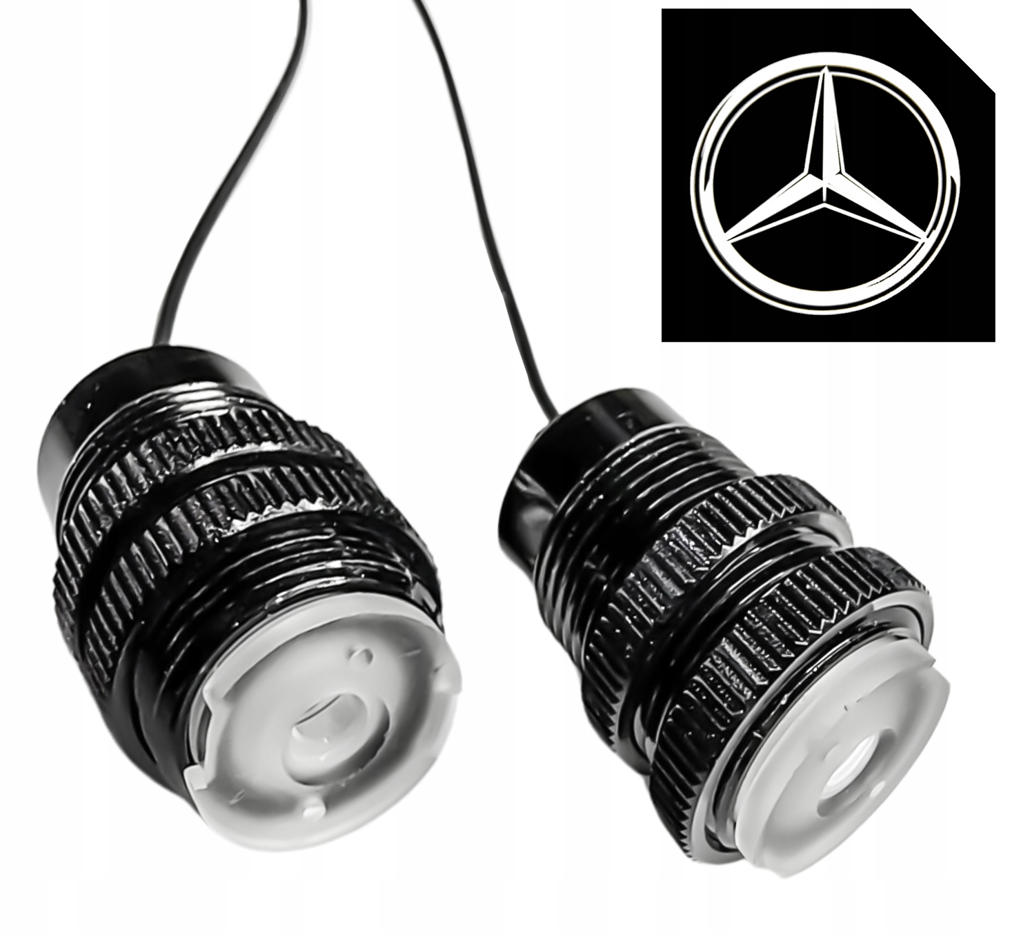 Mercedes LED Logó Projektor univerzális Premium HD+ 24V Tükörbe ...