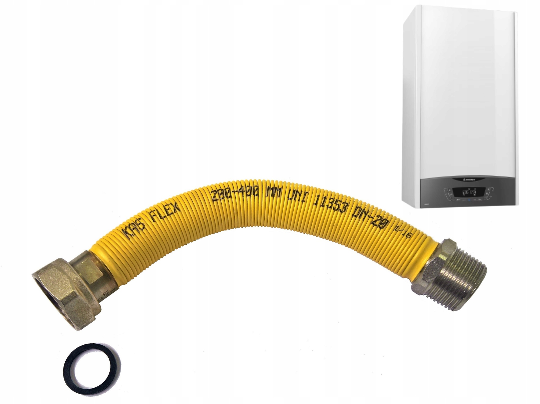 Wąż gazowy 3/4 do pieca kotła Termet Vaillant Junkers rozciągliwy 100 ...