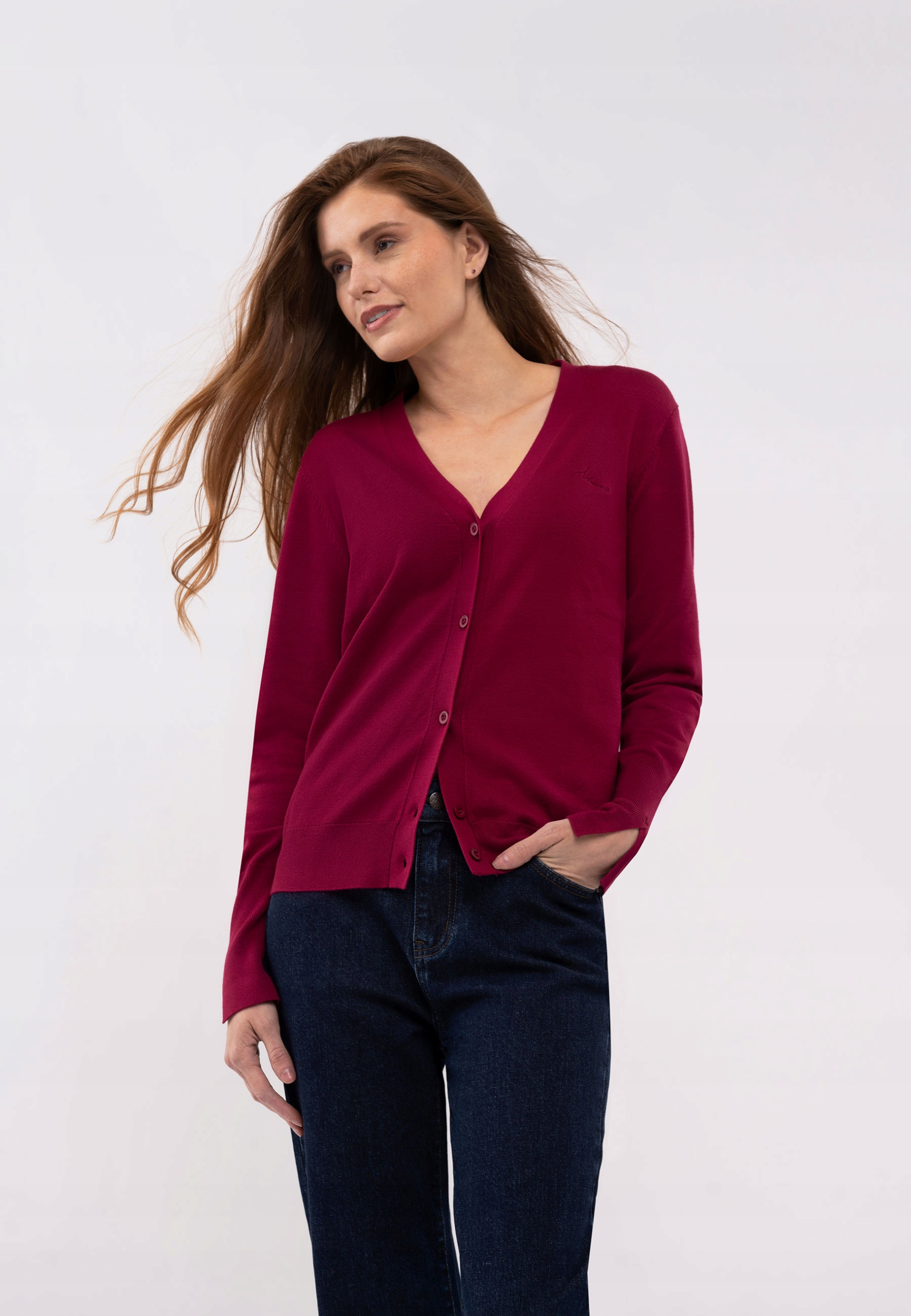 Sweter Rozpinany Fuksja - Niska cena na Allegro