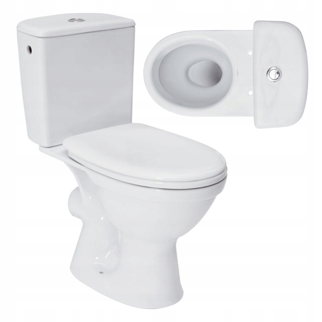 KOMPAKT SEDES TOALETA MUSZLA KLOZETOWA WC POZIOMY Z DESKA SEDESOWA ...
