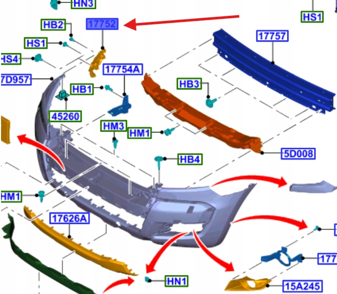 Ford Ranger Ślizg Zderzaka - Niska cena na Allegro