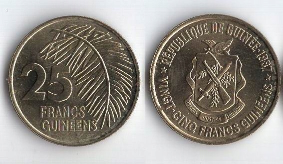 GWINEA 1987 25 FRANCS 17128973489 - Allegro.pl