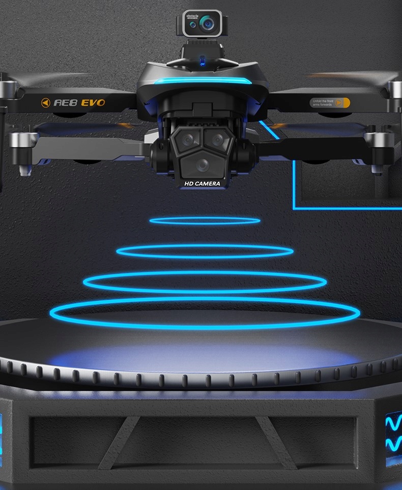 DRON AE8 EVO KAMERY 4K PAD Z EKRANEM GPS EIS OMIJANIE PRZESZKÓD 2xAKUM ...