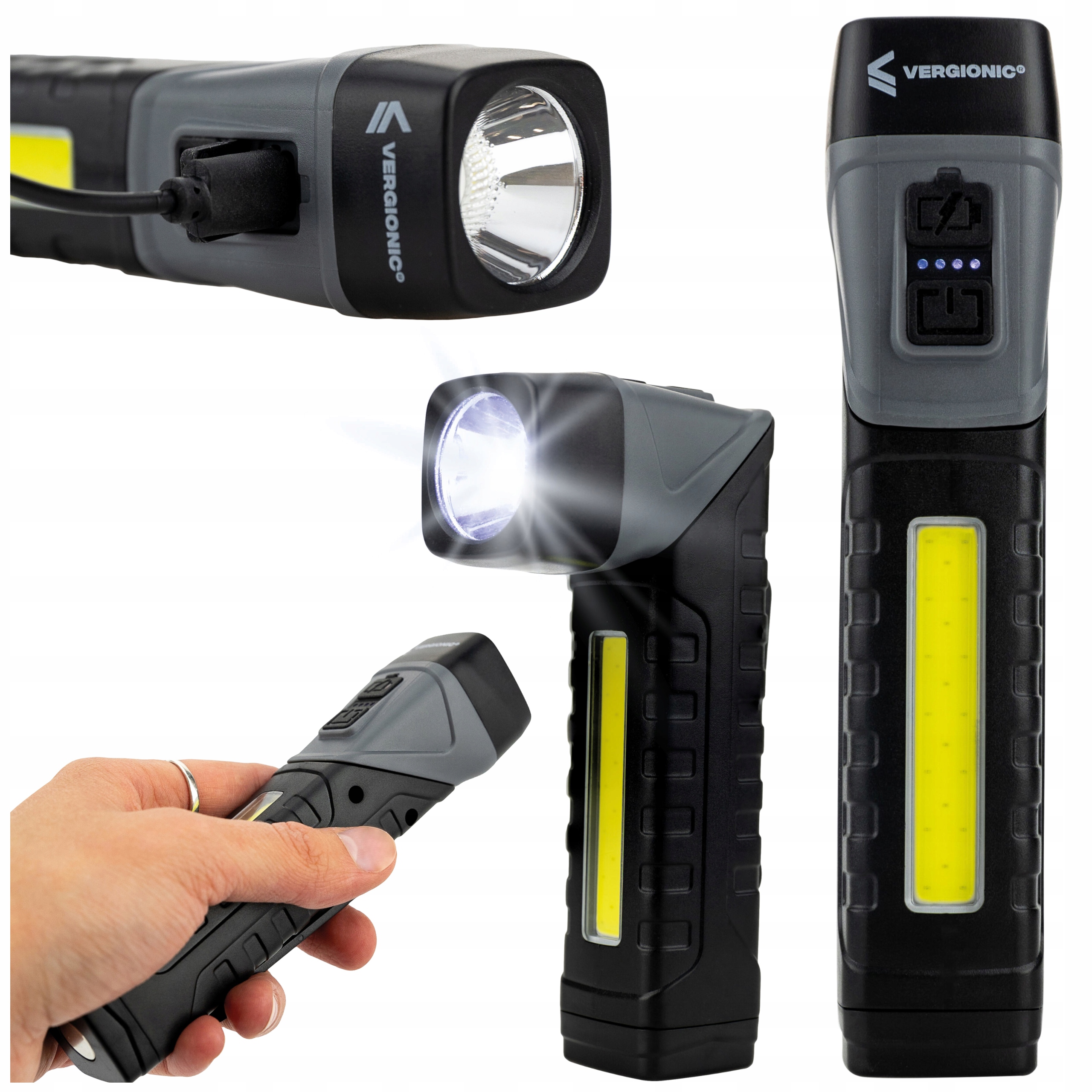 Latarka LED Wielofunkcyjna Z Obrotową Głowicą IP53 - 7586 - 14309954490 ...