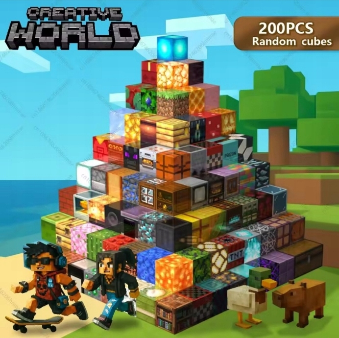 Klocki magnetyczne Toys klocki magnetyczne Minecraft 50 klocków - Pixel ...