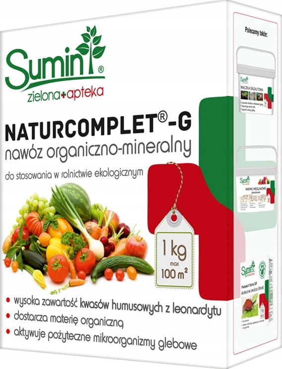 Nawóz organiczny, naturalny Sumin granulat 1 kg 1 l (5907102015503) • Cena, Opinie • Nawozy ...