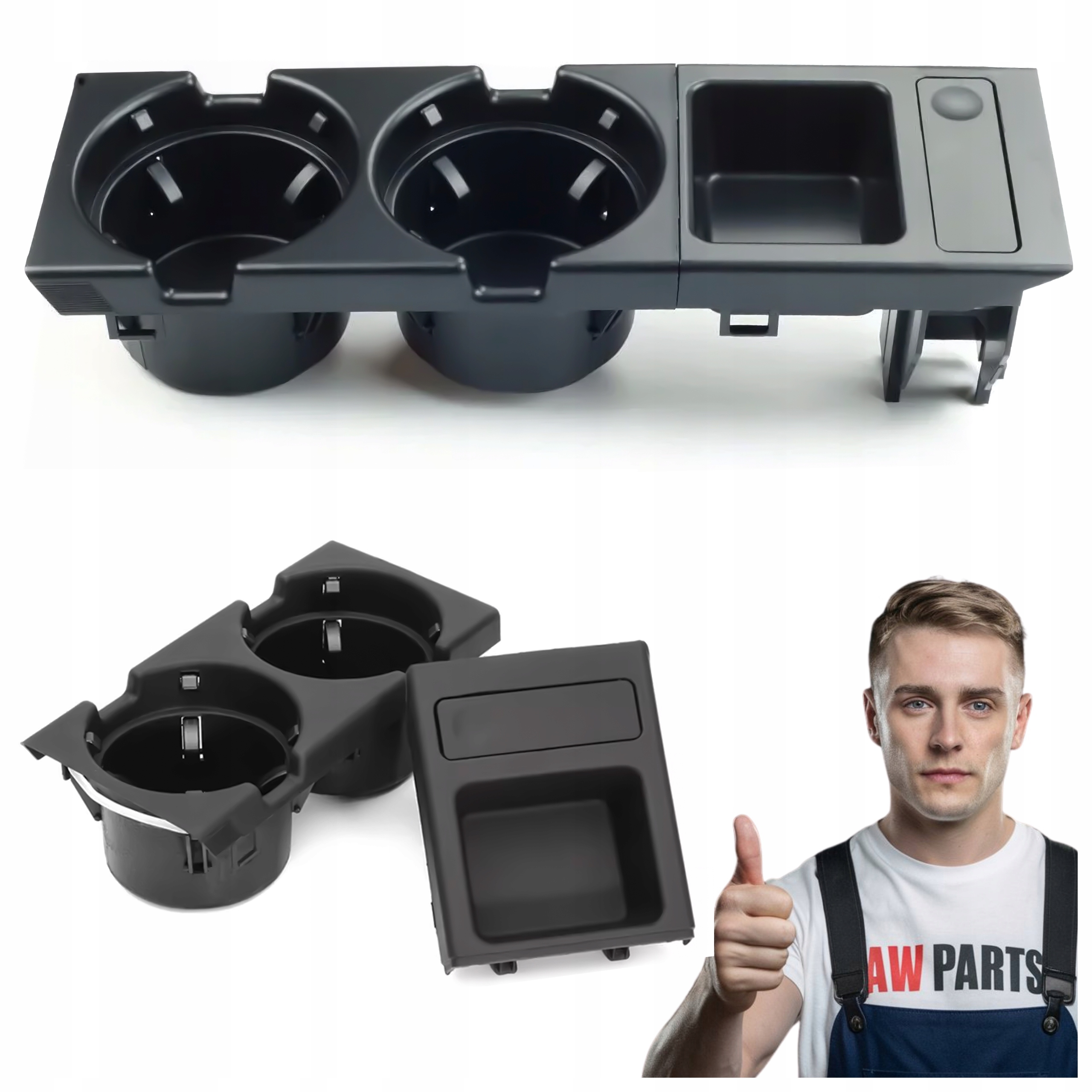 UCHWYT NA KUBKI NAPOJE CUPHOLDER MONETNIK DO BMW E46 ZESTAW 51168217953 ...