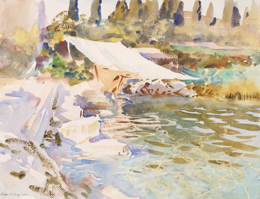 John Singer Sargent Jezero Garda 65,2x50, • Ceny, Recenze - Allegro