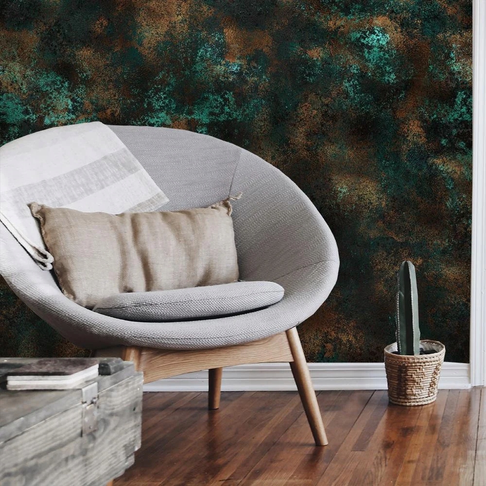 Tapeta Zielona Rdza flizelina/samoprzylepna 11815159441 - Allegro.pl