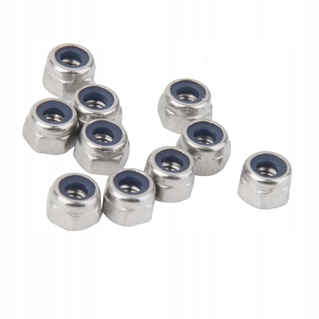 c/ 10Pcs A2 Stainless Steel Self lock Nylon Insert Lock Nuts F/ Bolts ...