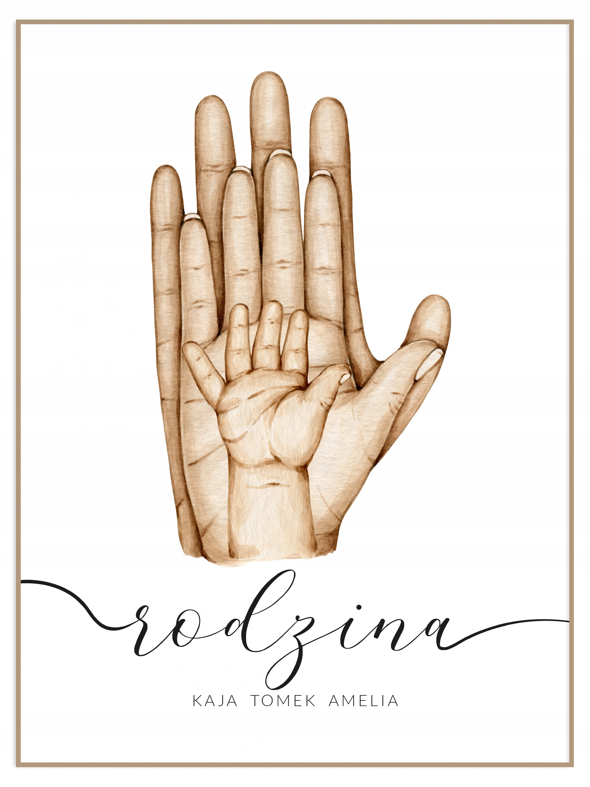 Plakat Rodzina Dłonie - Niska cena na Allegro.pl