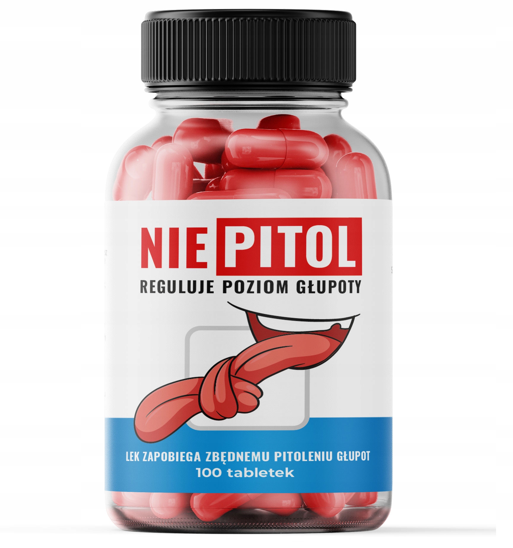 NIE PITOL Prezent Urodziny 18 30 40 50 60 Butelka na TABLETKI Cukierki ...