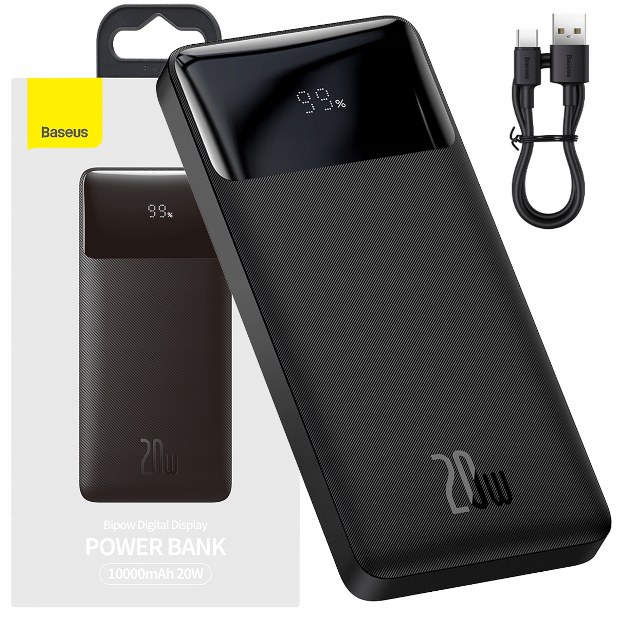 PowerBank BASEUS 10000mAh 2x USB 1x USB-C Power Bank FastCharge QC PD 20W - Sklep, Opinie, Cena ...