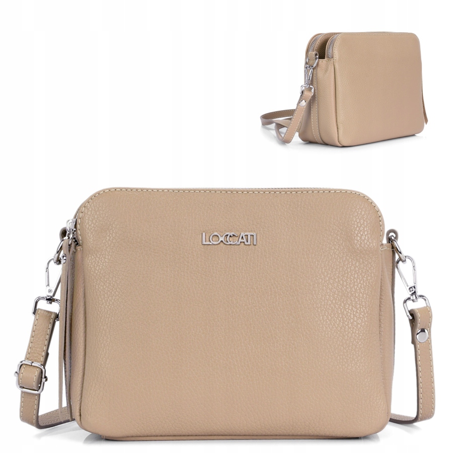 Torebki damskie listonoszki skórzane a5 beżowe • Cena, Opinie ...