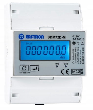 Trójfazowy licznik energii EASTRON SDM72D-M Modbus v2 (5904224860011 ...
