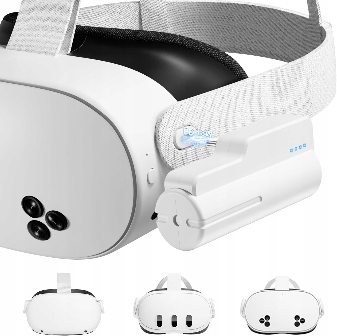 Akumulator do Oculus Quest 2/3, 5000mAh, przenośny VR Extend Power ...