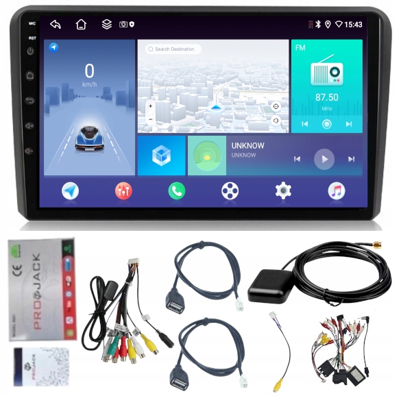 RÁDIO NAVIGACE ANDROID CARPLAY AUDI A3 8P 2003-2012 4GB 64GB SIM za 5830.00CZK - Allegro