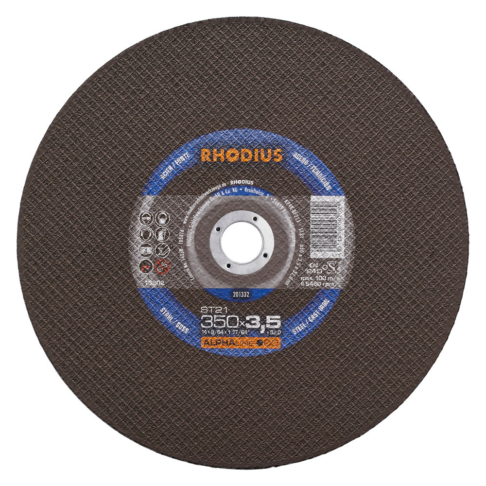 RHODIUS TARCZA 350x3,2x32 F41 ST21 ALPHA STAL/HARD (4011890049167 ...