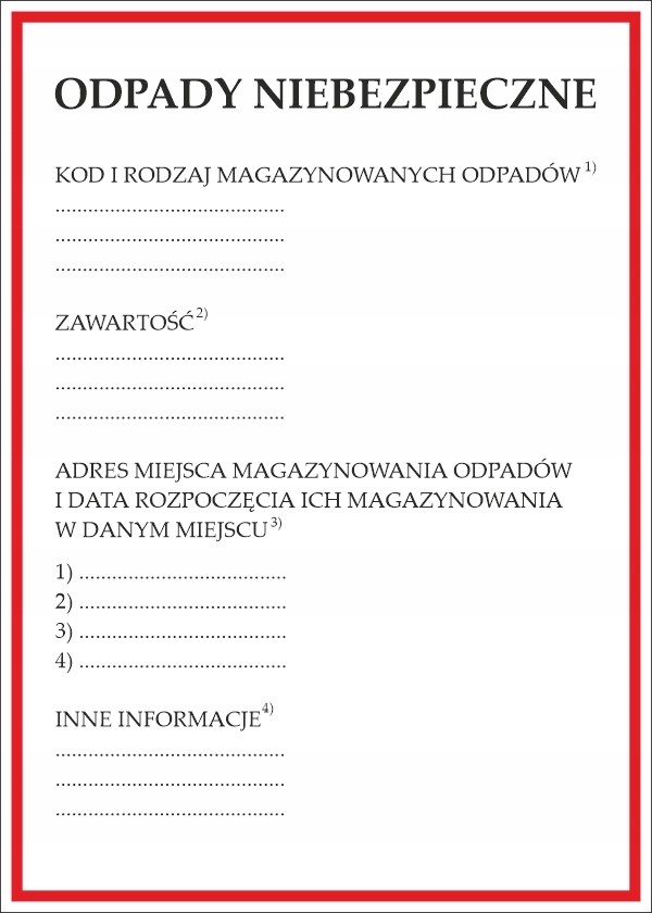 ODPADY NIEBEZPIECZNE etykiety naklejki 15x21 kod • Cena, Opinie ... ODPADY NIEBEZPIECZNE etykiety naklejki 15x21 kod • Cena, Opinie ...