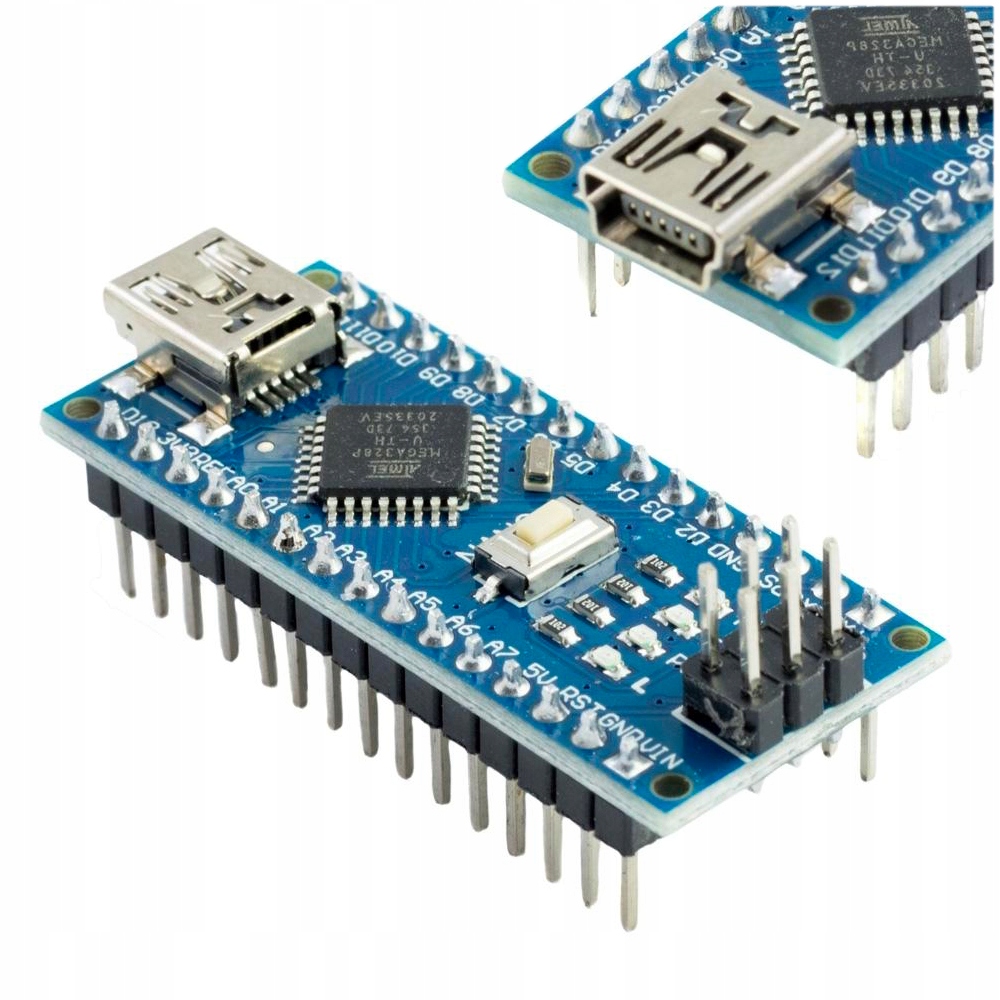 Nano v3 zgodny z Arduino USB MINI - ATMEGA328P 16MHz CH340 Zlutowany ... Nano v3 zgodny z Arduino USB MINI - ATMEGA328P 16MHz CH340 Zlutowany ...