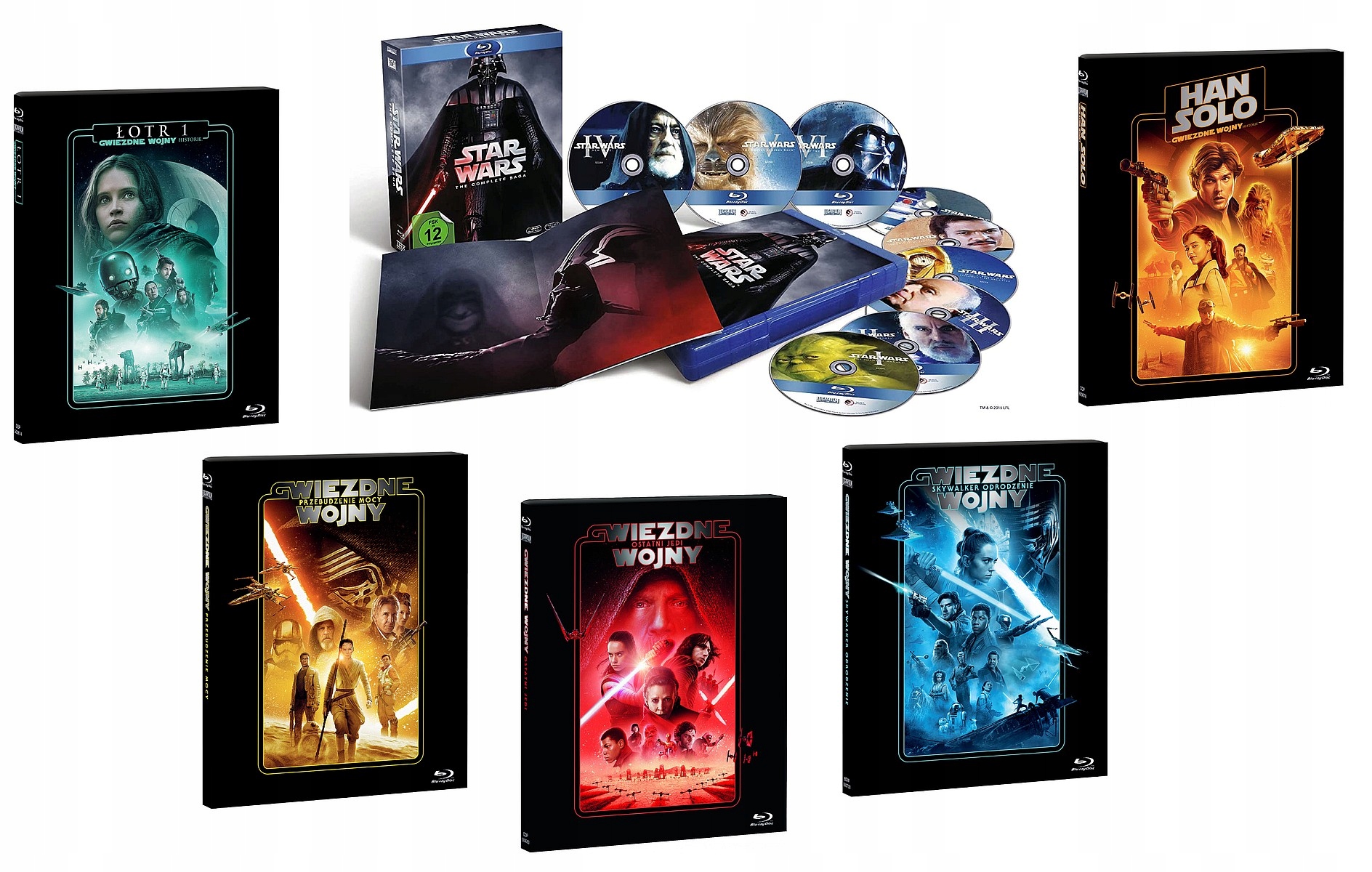 Star Wars 1-9 [19 Blu-ray] Gwiezdne Wojny: The Skywalker Saga /Dubbing ...