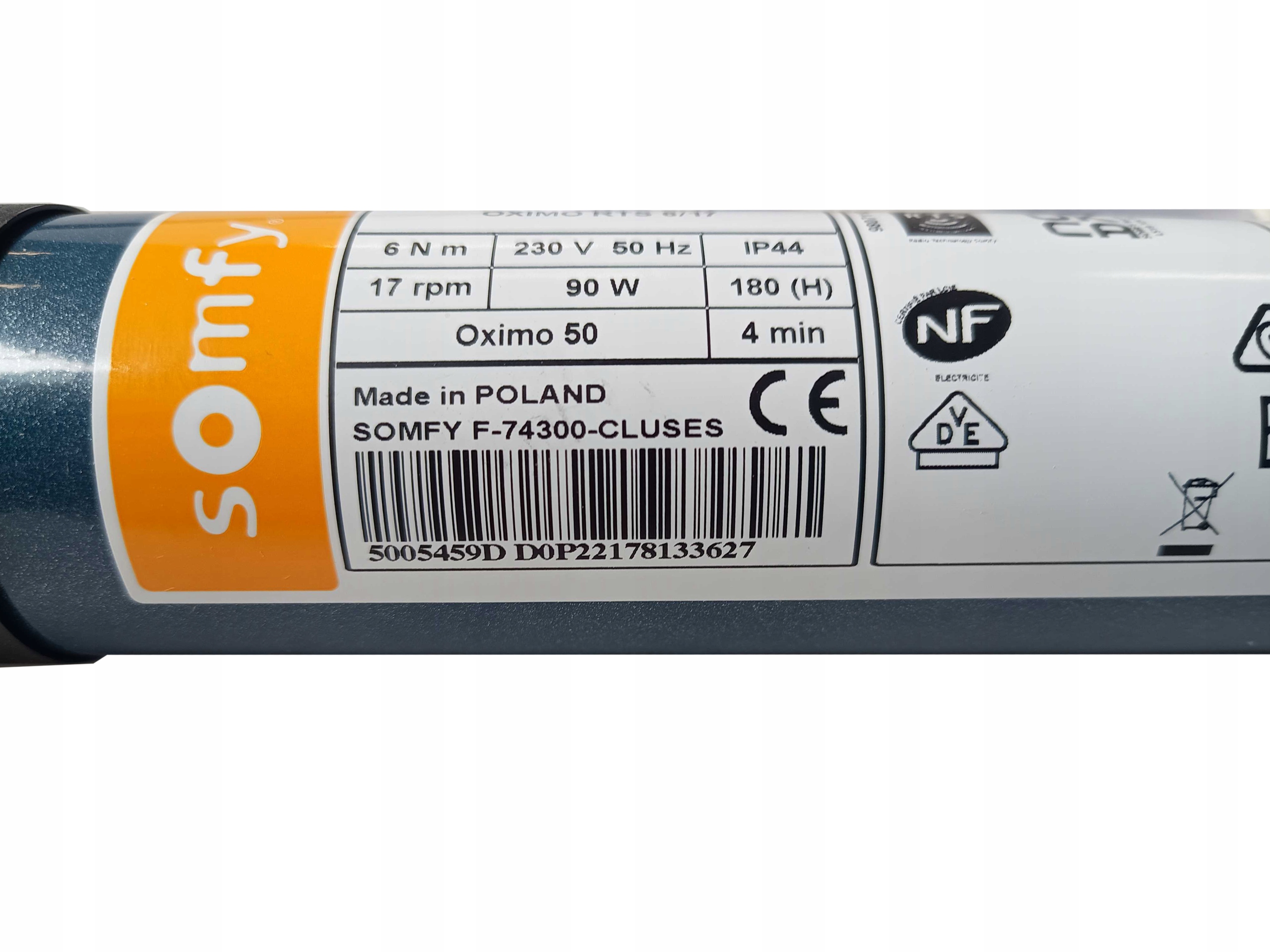 Somfy Oximo 50 RTS 30/17 Bezdrôtový rúrkový roletový motor Roleta ...