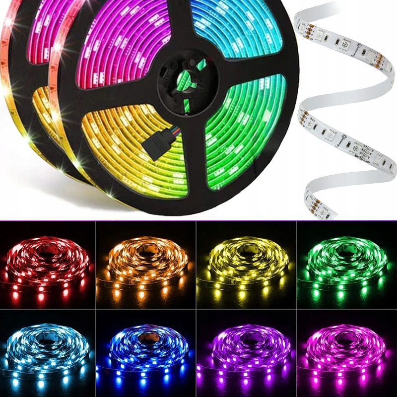 TAŚMA RGBW PASEK LEDOWY 5m 70W 5050 IP20 60D/m (5904194687250) • Cena ...