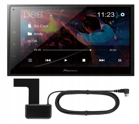 PIONEER DMH-A340DAB RADIO 2DIN FLAC BT USB MP3 AUX + ANTENA DAB PROMOCJA - Sklep, Opinie, Cena w ...