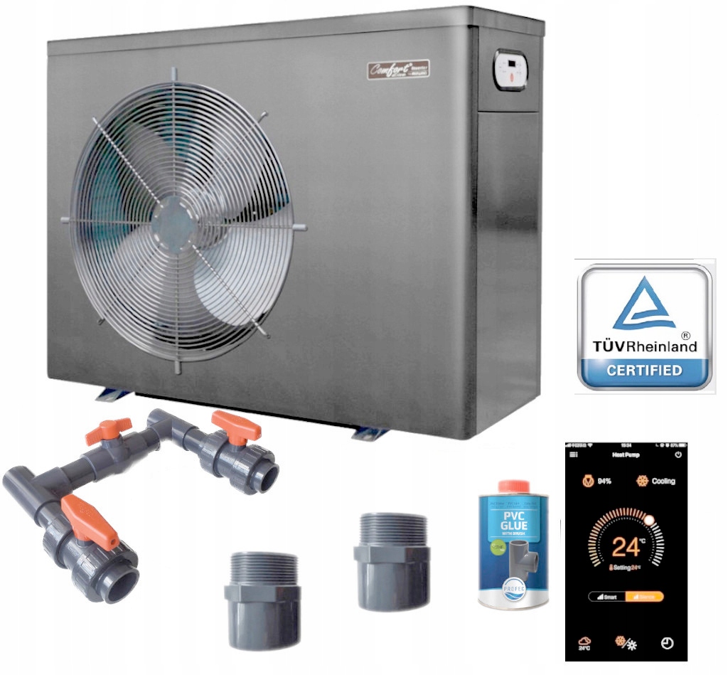 Pompa ciepła do basenu 7kw Fairland Comfortline Inverter 7 kW BAJPAS ...